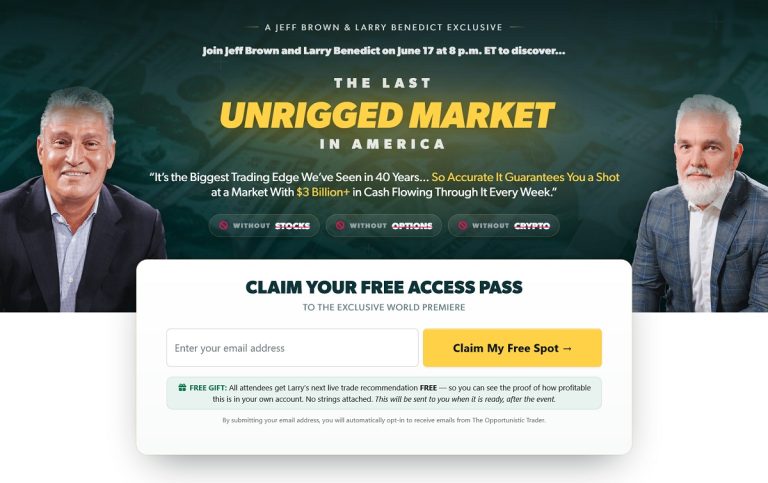 What Is Larry Benedict's Last Unrigged Market?